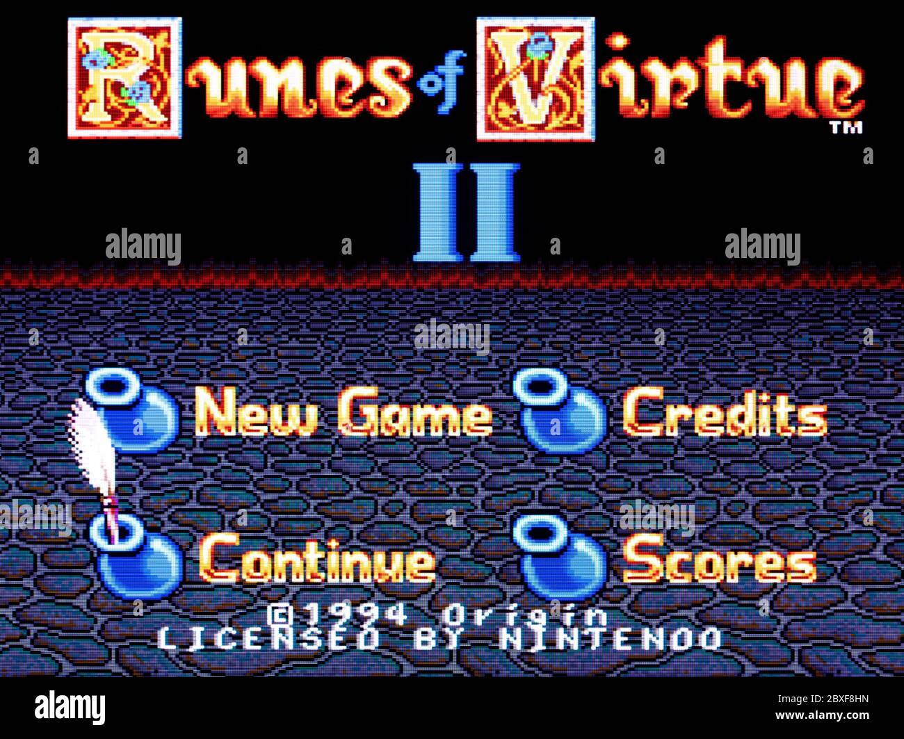 Runes of Virtue - SNES Super Nintendo - Editorial use only Stock Photo ...