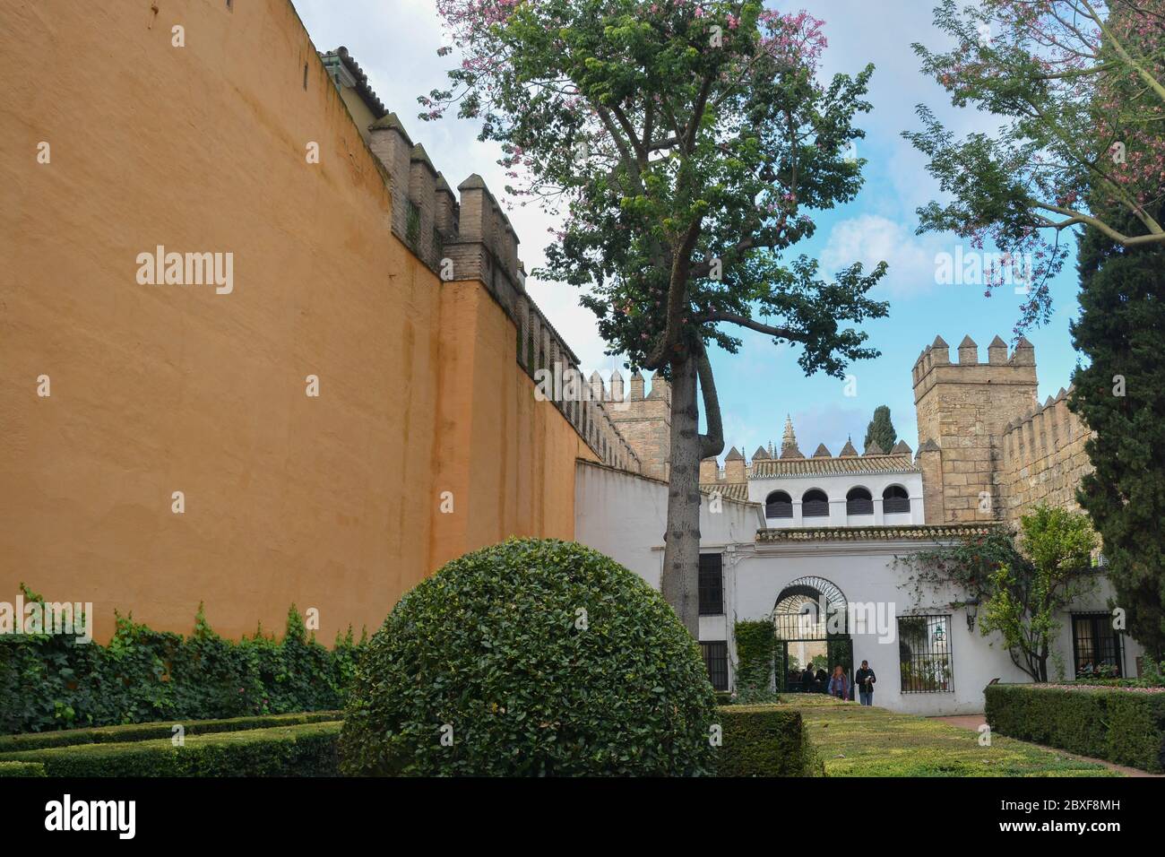 The Alcazar of Seville. Palace complex in Seville, Spanish Andalusia ...