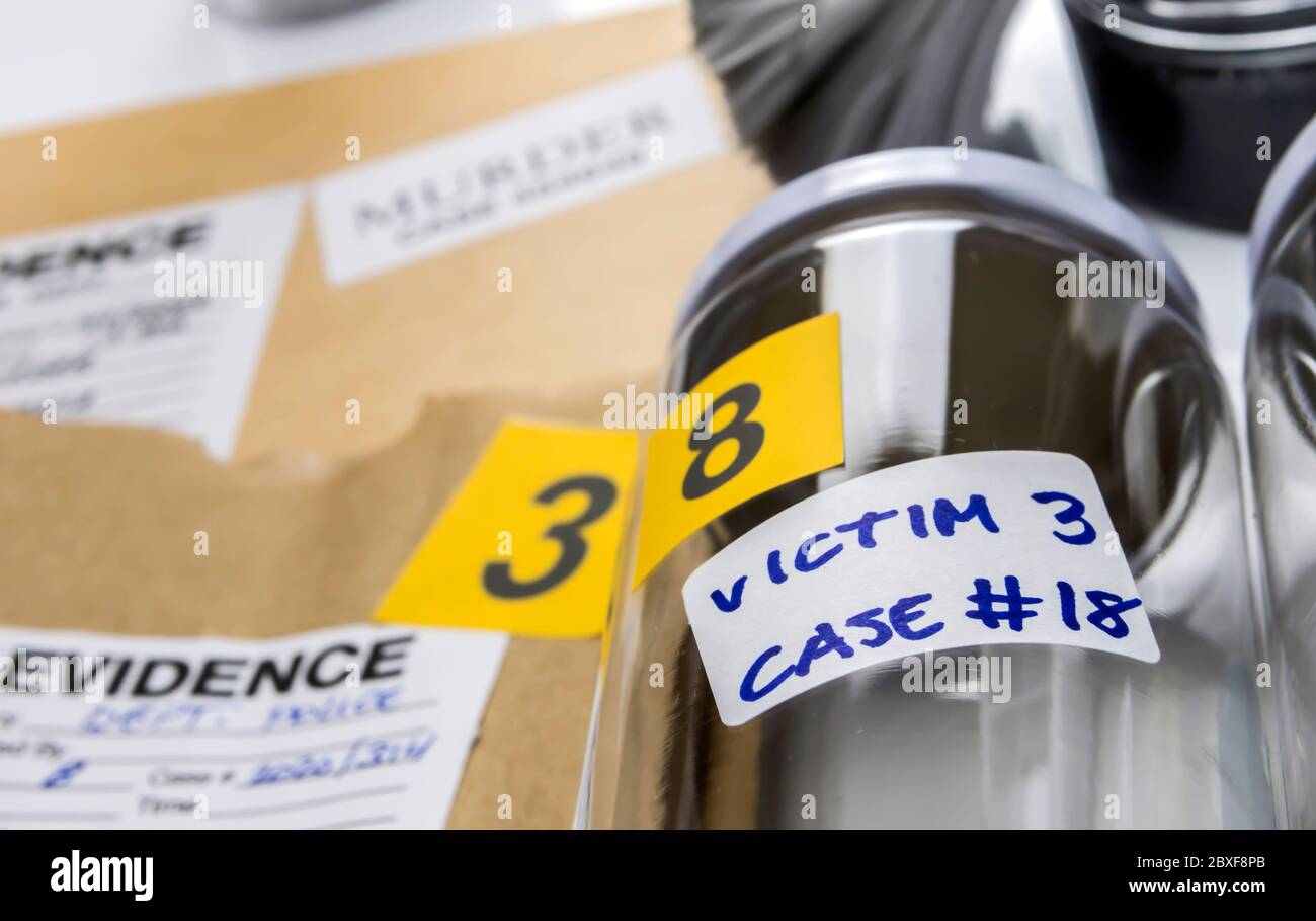 Criminalistic Lab, victim clock analysis for murder, conceptual image ...