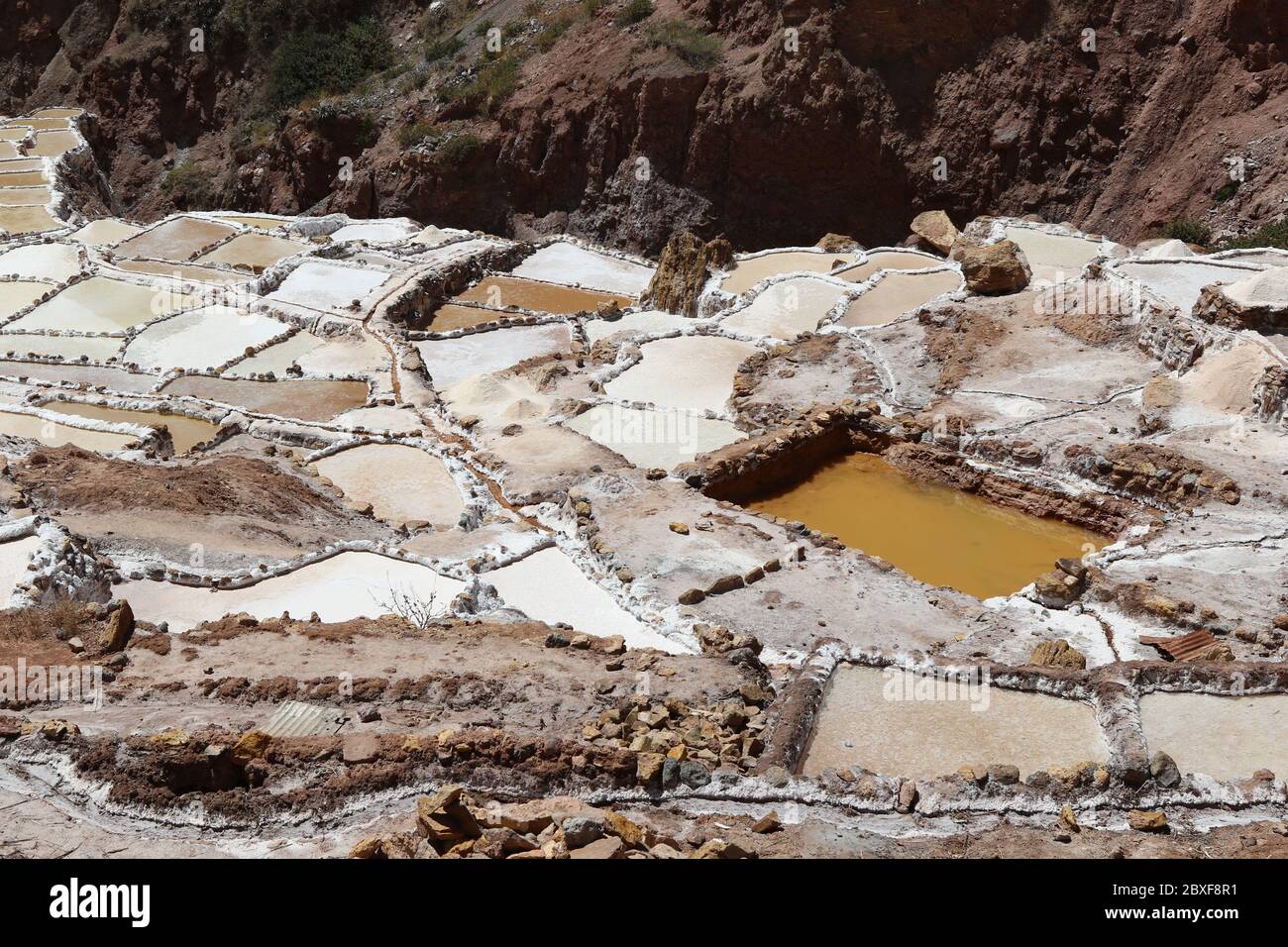 The Inca salt flats of Maras in Peru Stock Photo - Alamy