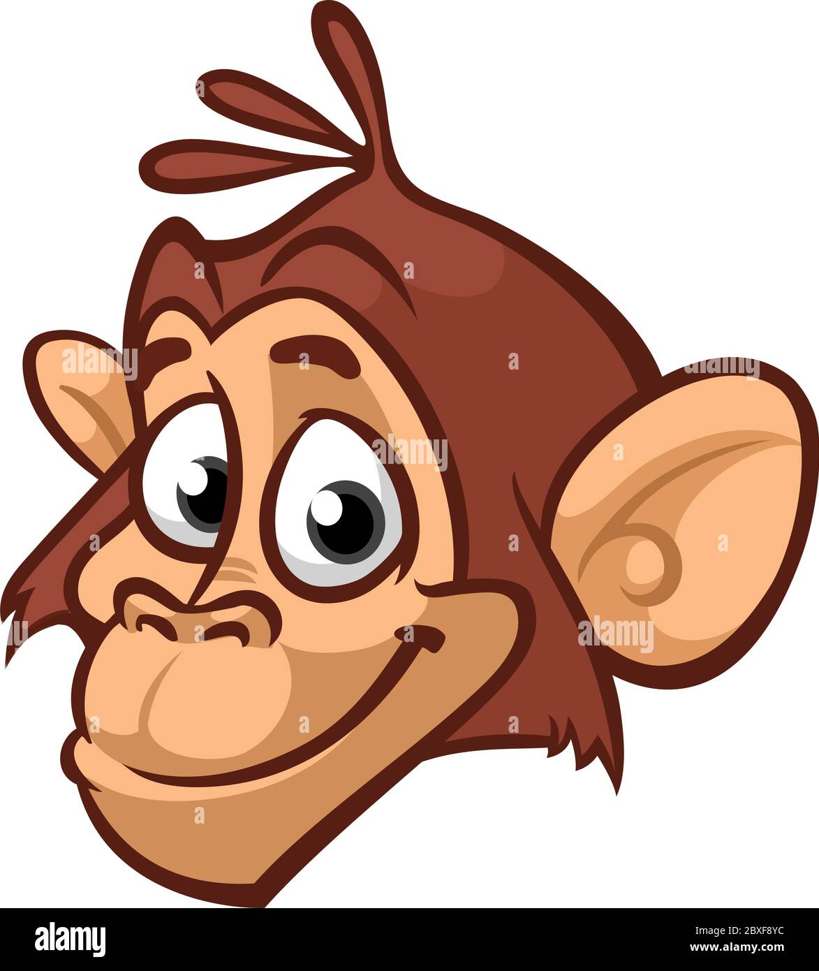 Cartoon monkey head icon. Vector isolated Stock Vector Image & Art - Alamy