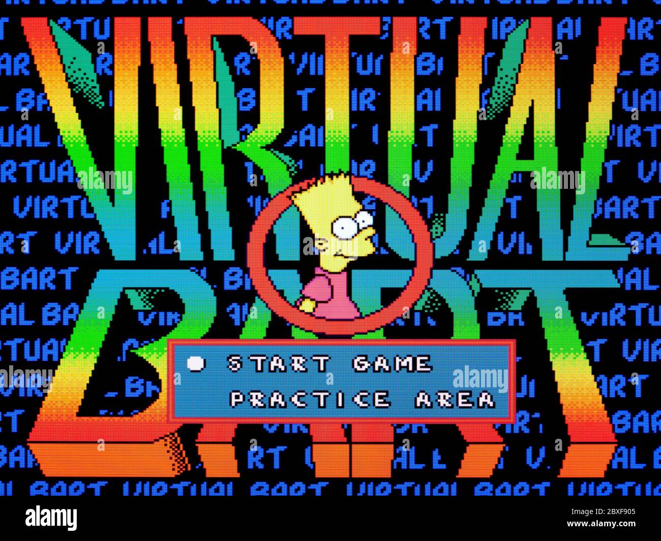 Virtual Bart The Simpsons - SNES Super Nintendo - Editorial use only Stock Photo - Alamy