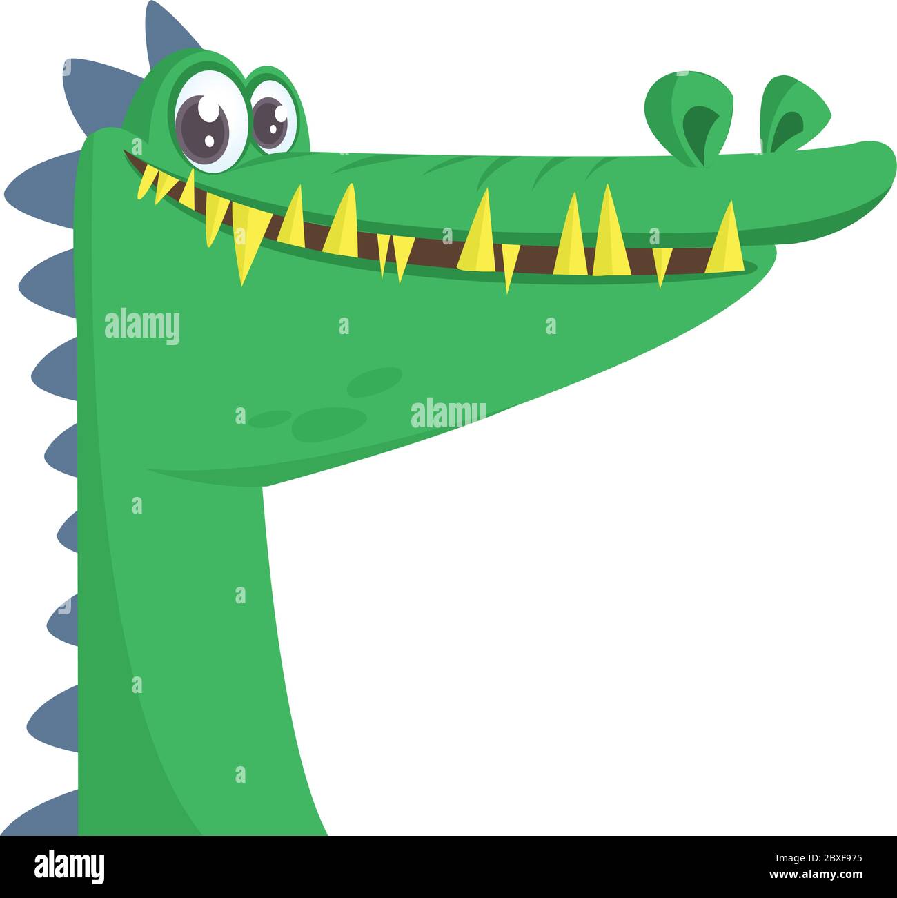 Cartoon cool crocodile smiling. Vector illustration isolated Stock ...