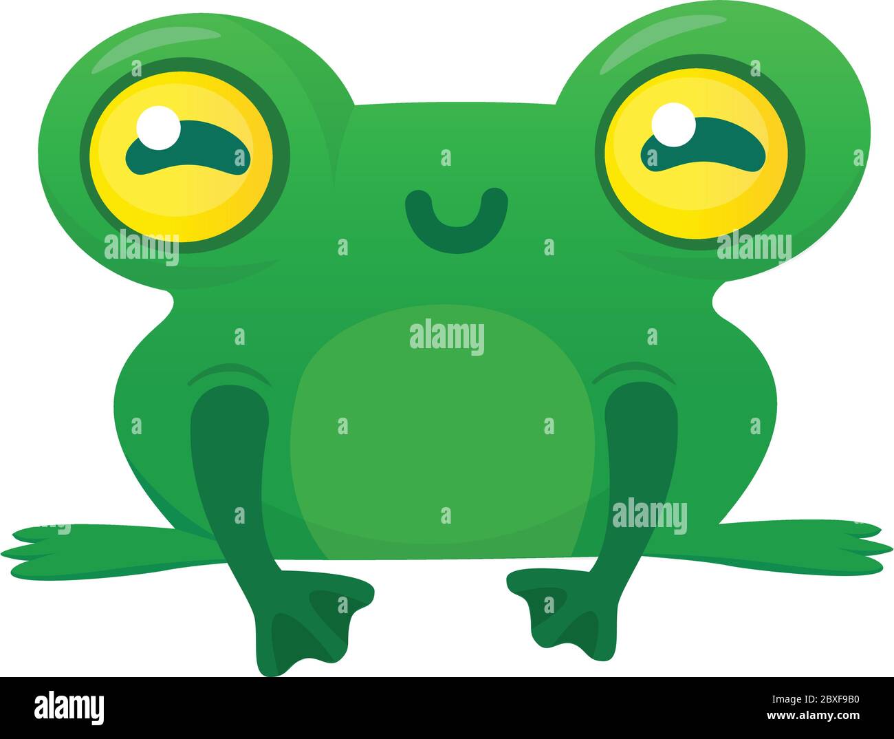 Cute Frog Cartoon Character. Vector illustration Stock Vector Image ...