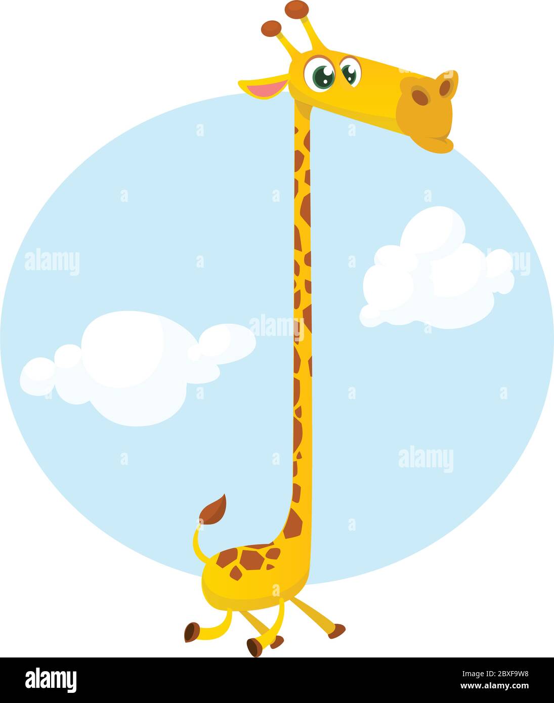Cute giraffe cartoon illustration. Vector Stock Vector Image & Art - Alamy