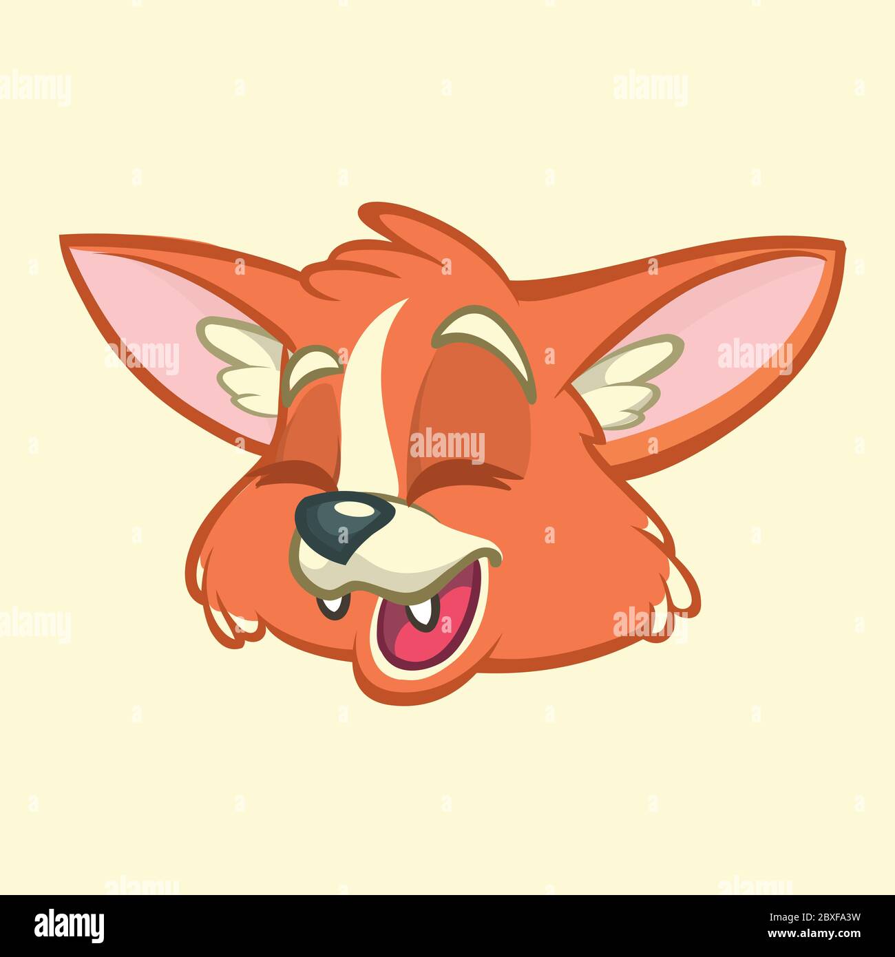 Cartoon fox head. Vector icon illustration Stock Vector Image & Art - Alamy