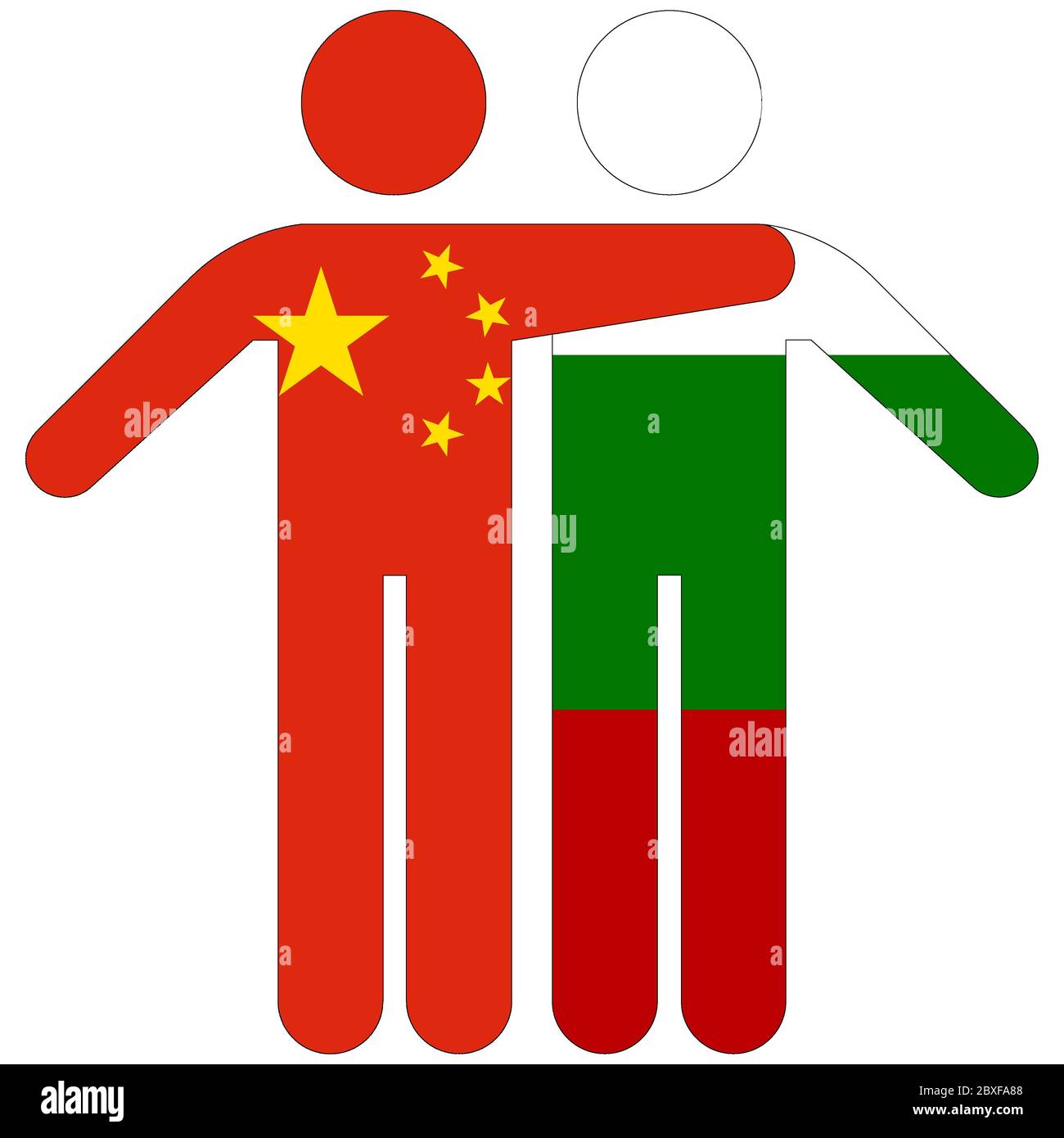 China - Bulgaria / friendship concept on white background Stock Photo ...