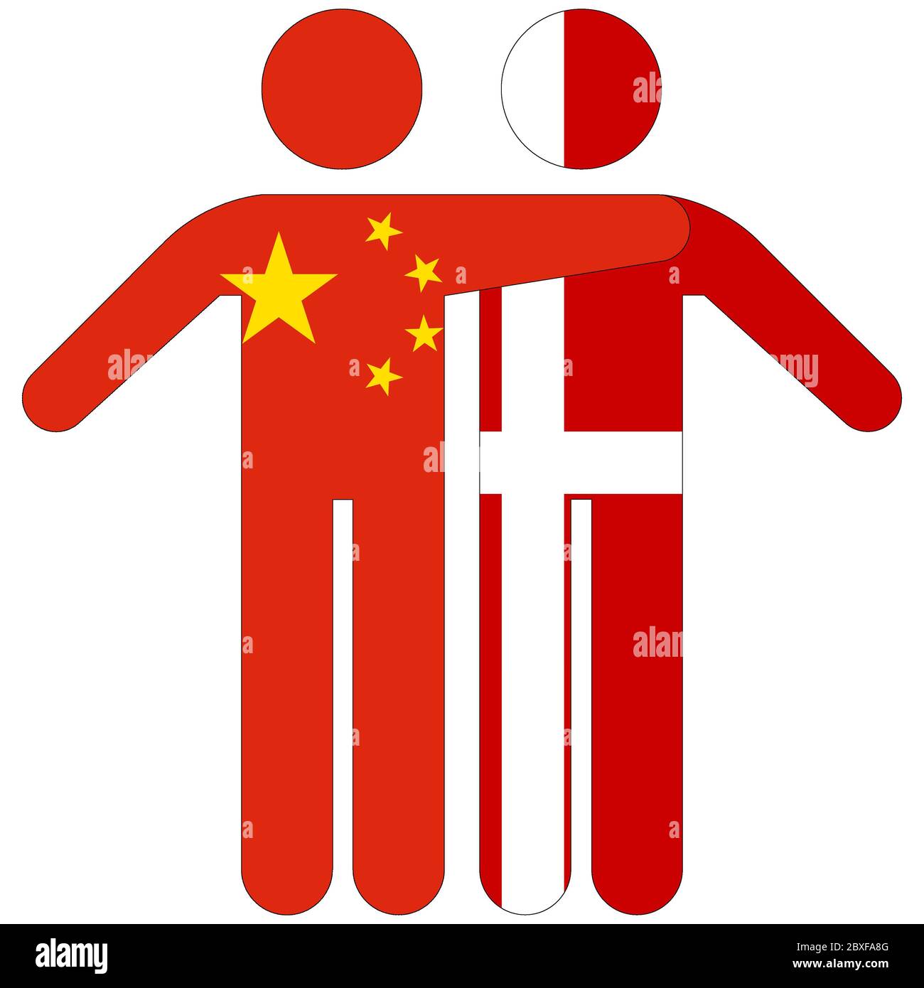 China - Denmark / friendship concept on white background Stock Photo ...
