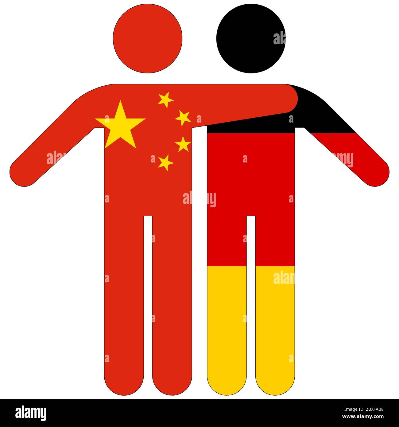 China - Germany / friendship concept on white background Stock Photo ...