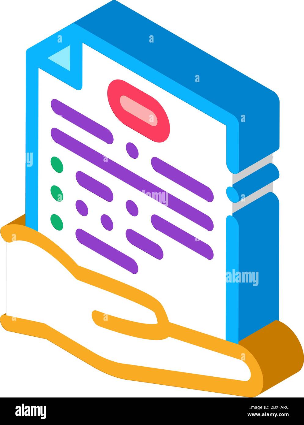 document in hand isometric icon vector illustration Stock Vector Image ...