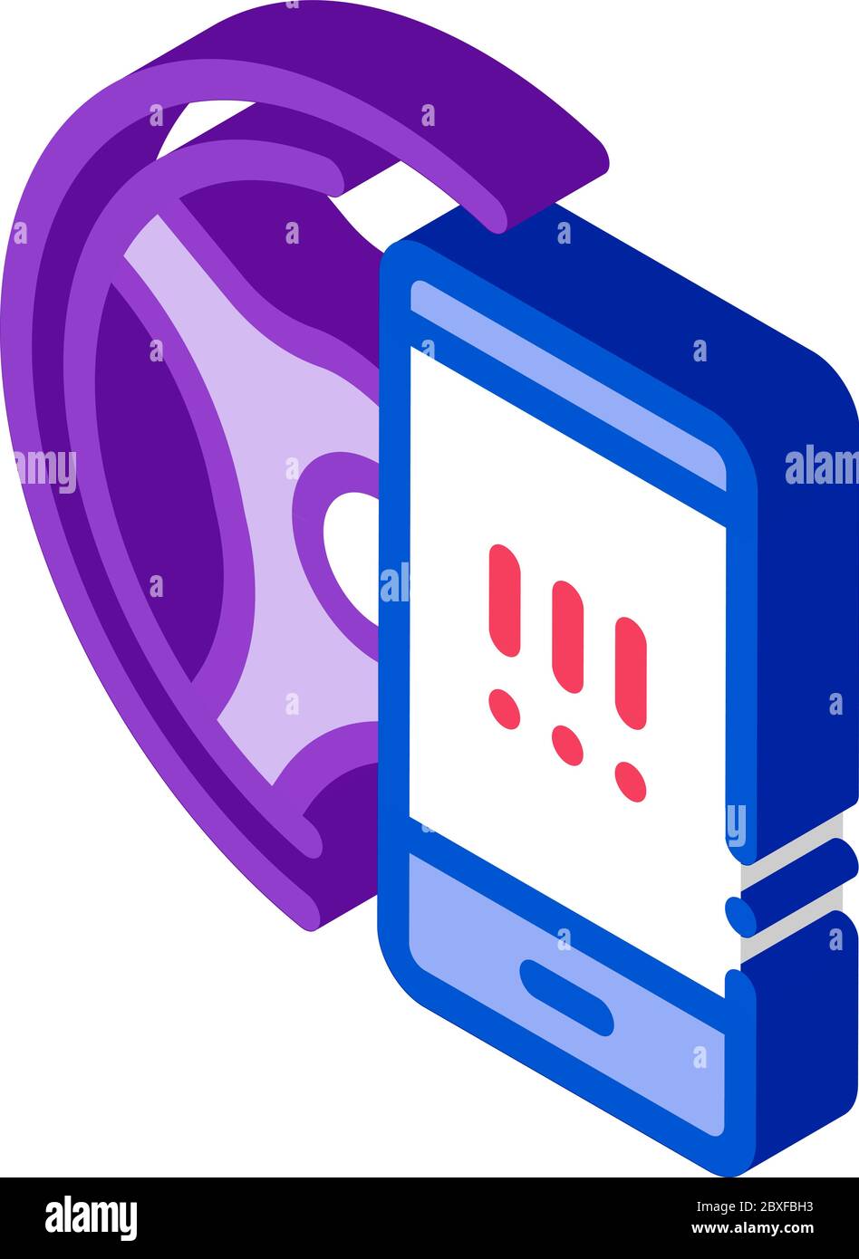 distracting phone while driving isometric icon vector illustration ...