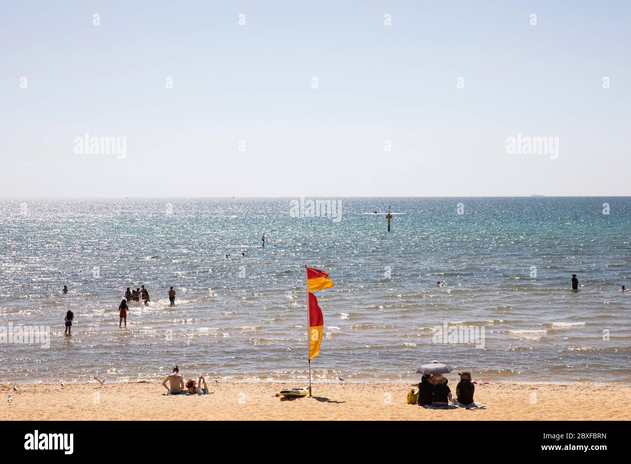 Australian lifesaving flag hi-res stock photography and images - Alamy