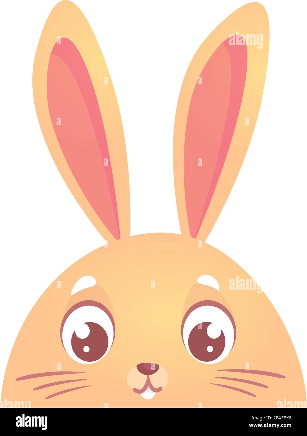 Cute cartoon rabbit. Farm animals. Vector illustration of a Easter ...