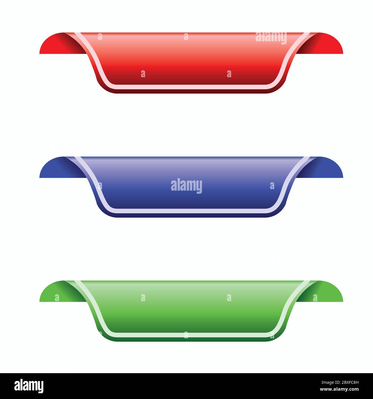 New trendy ribbon tag. Top or corner sides of design. Vector ...