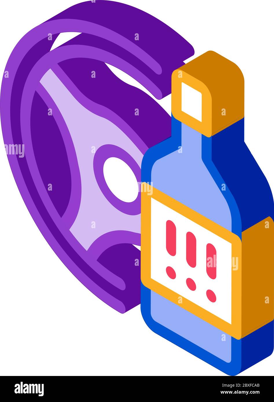 drunk driving isometric icon vector illustration Stock Vector Image ...