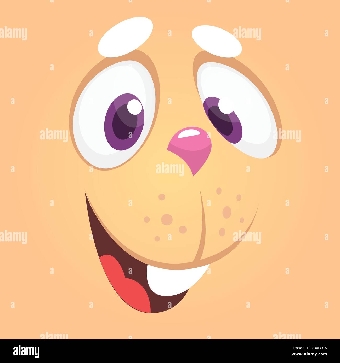 Happy Bunny rabbit cartoon. Vector illustration of happy laughing ...