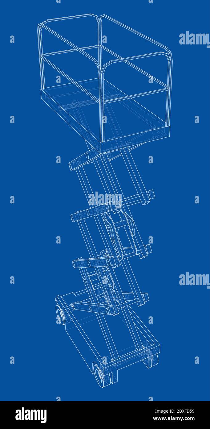 Scissor lift concept outline. Vector Stock Vector Image & Art - Alamy