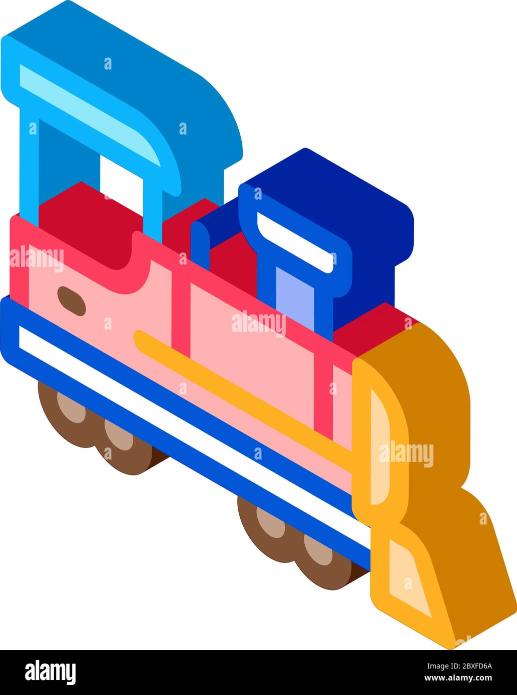 children train isometric icon vector illustration Stock Vector Image ...