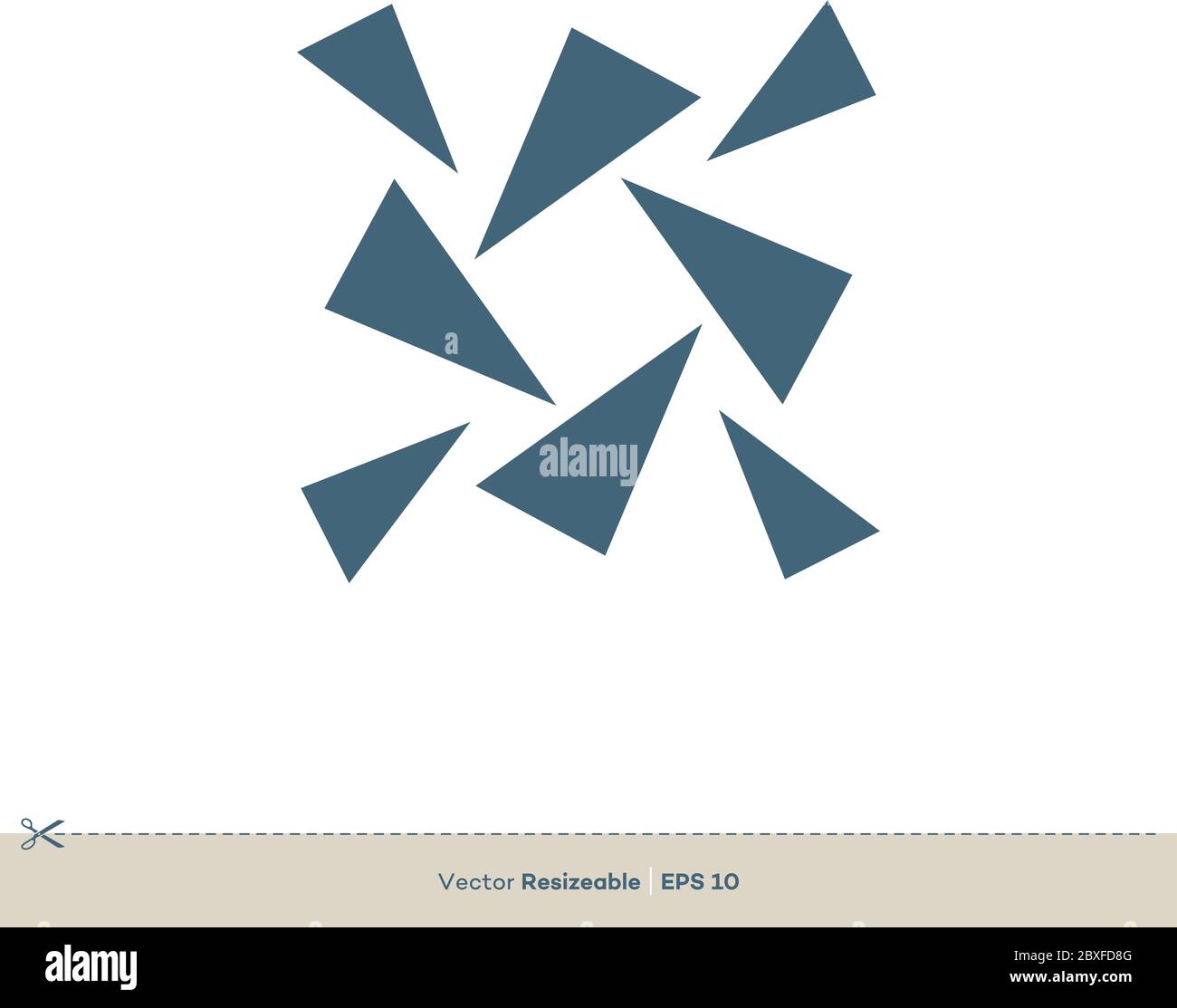 Abstract Broken Glass Vector Logo Template Illustration Design. Vector ...