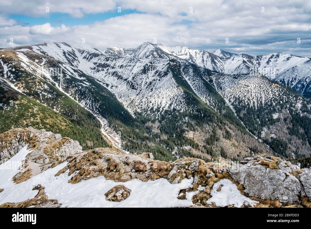 Western Tatras mountain range, Slovak republic. Hiking theme. Seasonal ...