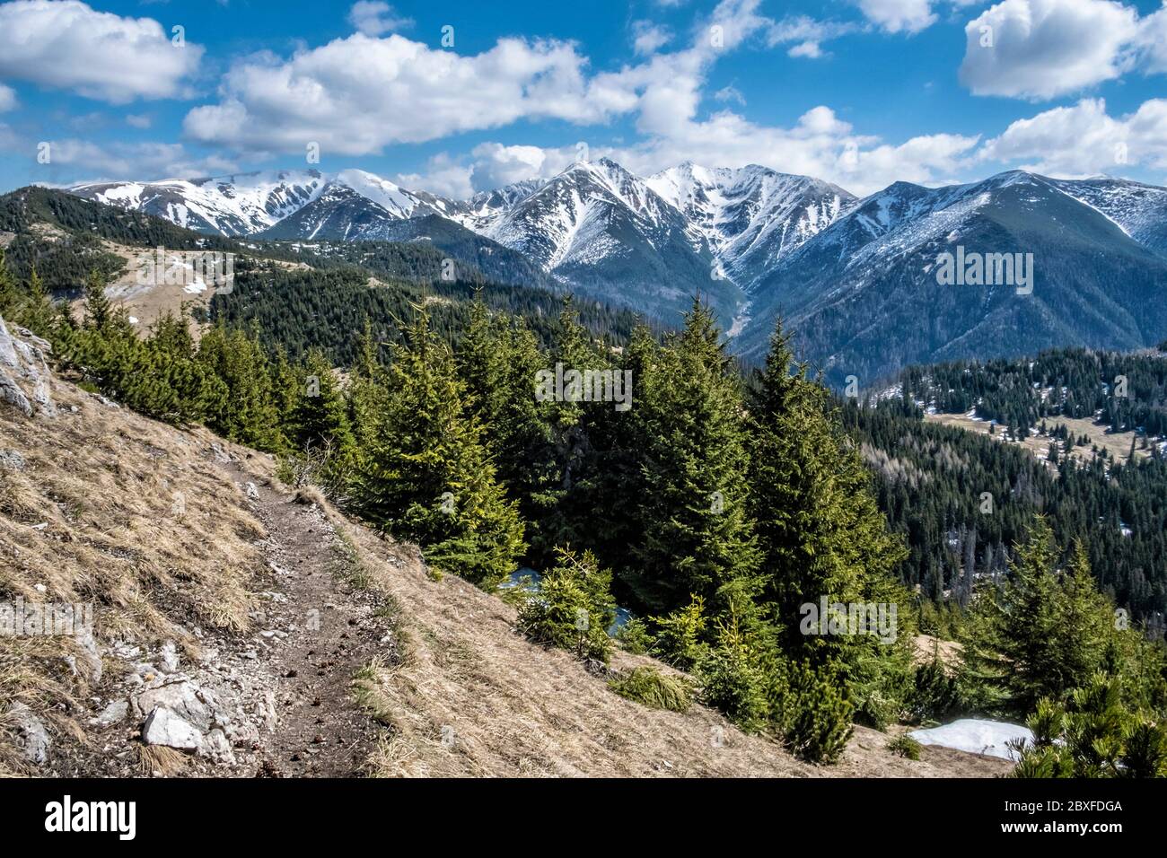 Western Tatras mountain range, Slovak republic. Hiking theme. Seasonal ...