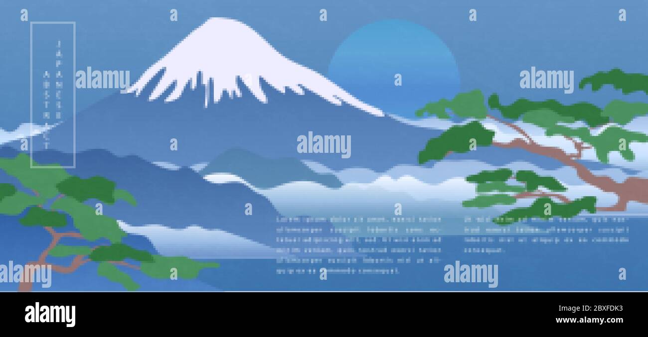 Oriental Japanese style abstract pattern background design nature ...