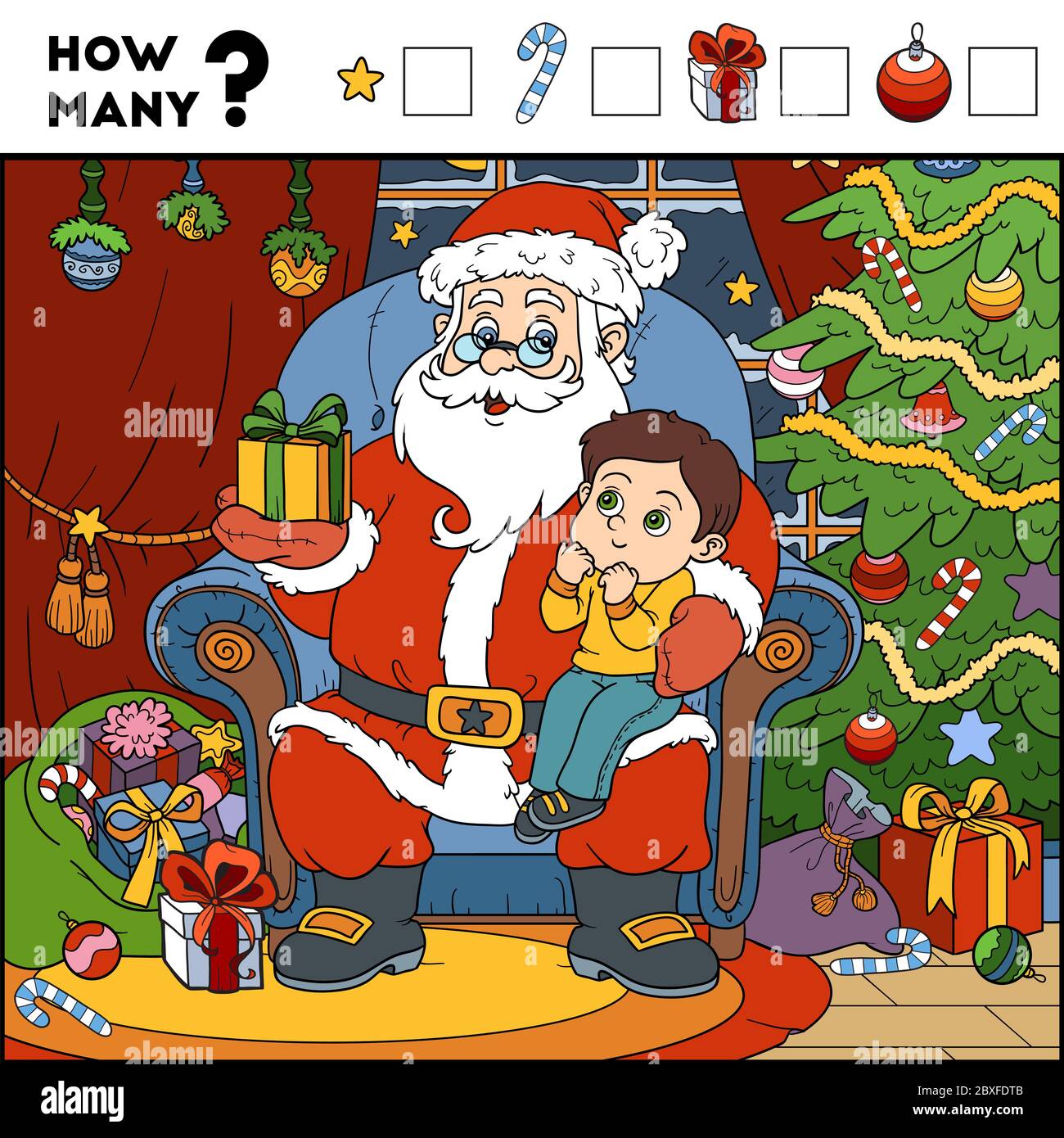 Counting Game for Preschool Children. Educational a mathematical game ...