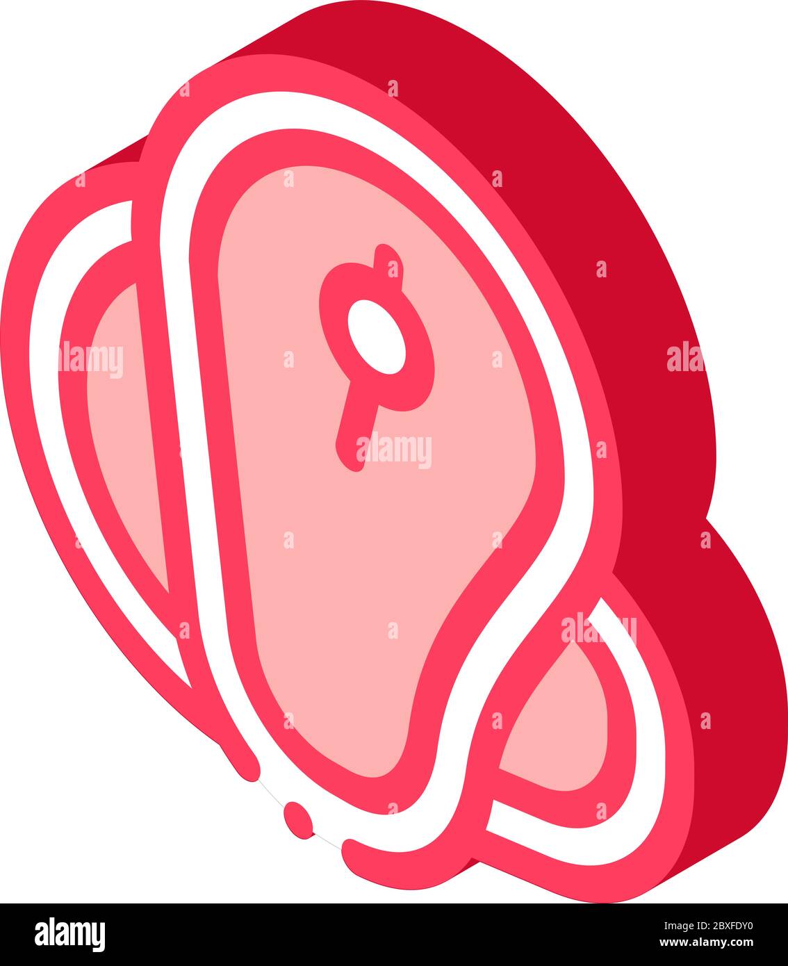 salmon fillet isometric icon vector illustration Stock Vector Image ...