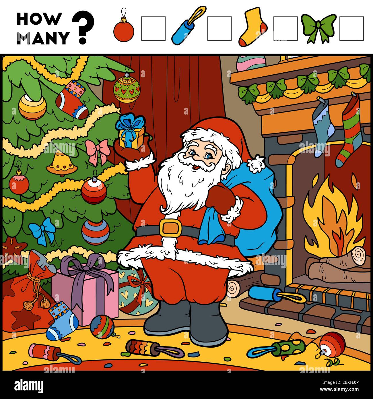 Counting Game for Preschool Children. Educational a mathematical game ...