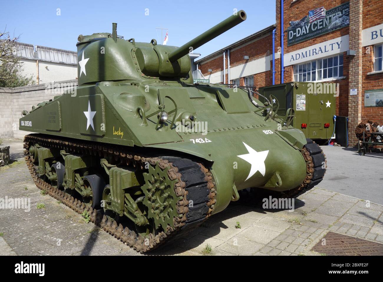 american sherman tank on display at , Castletown D-Day Centre ...