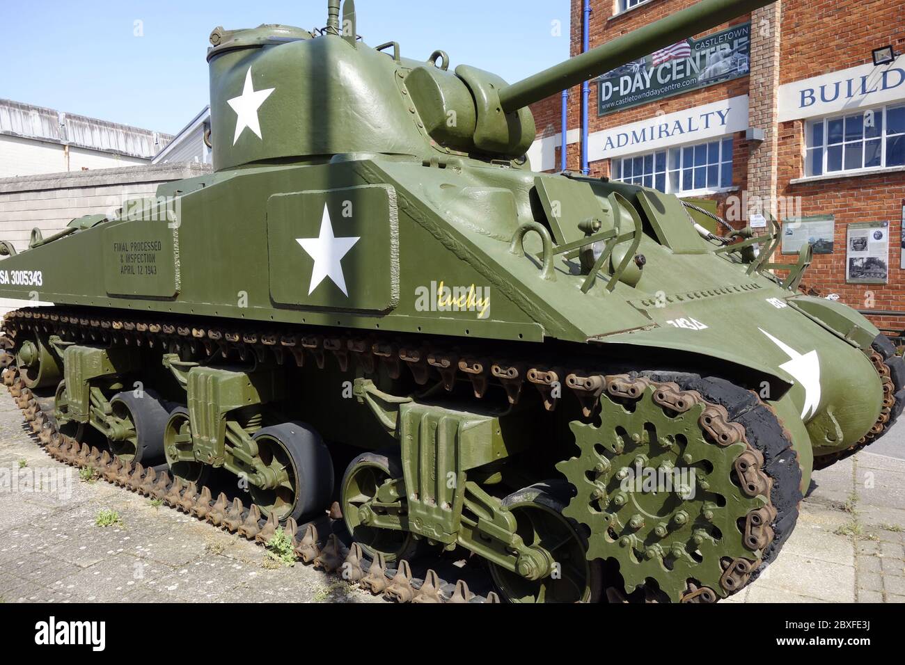 american sherman tank on display at , Castletown D-Day Centre ...