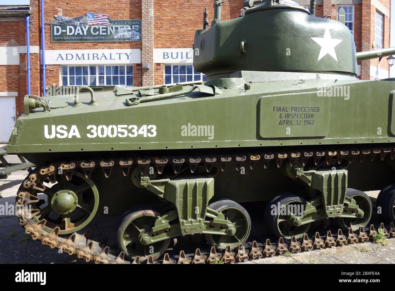 american sherman tank on display at , Castletown D-Day Centre ...