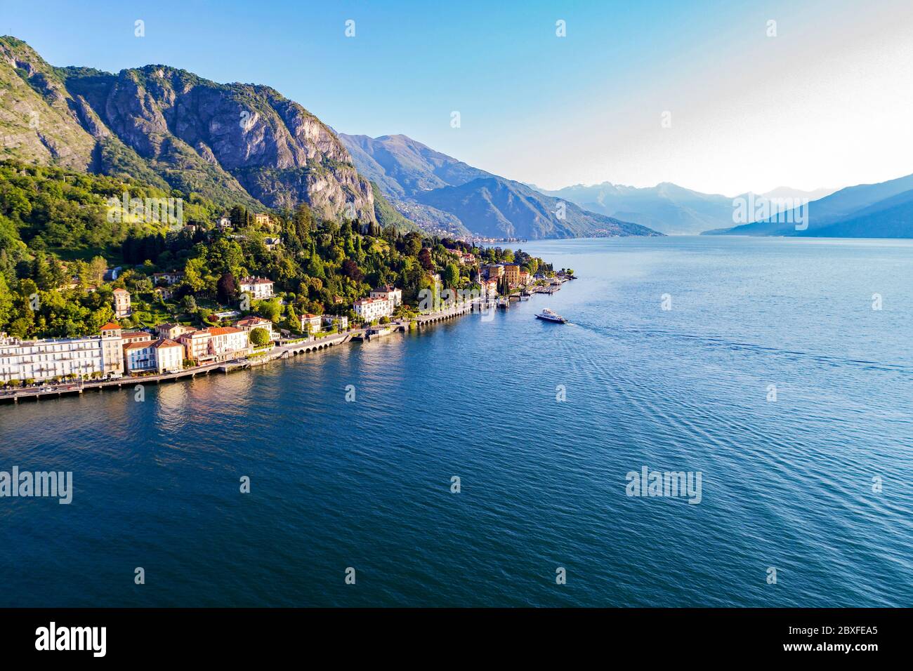 Lake Como (IT) - Tremezzina - Aerial view Stock Photo - Alamy
