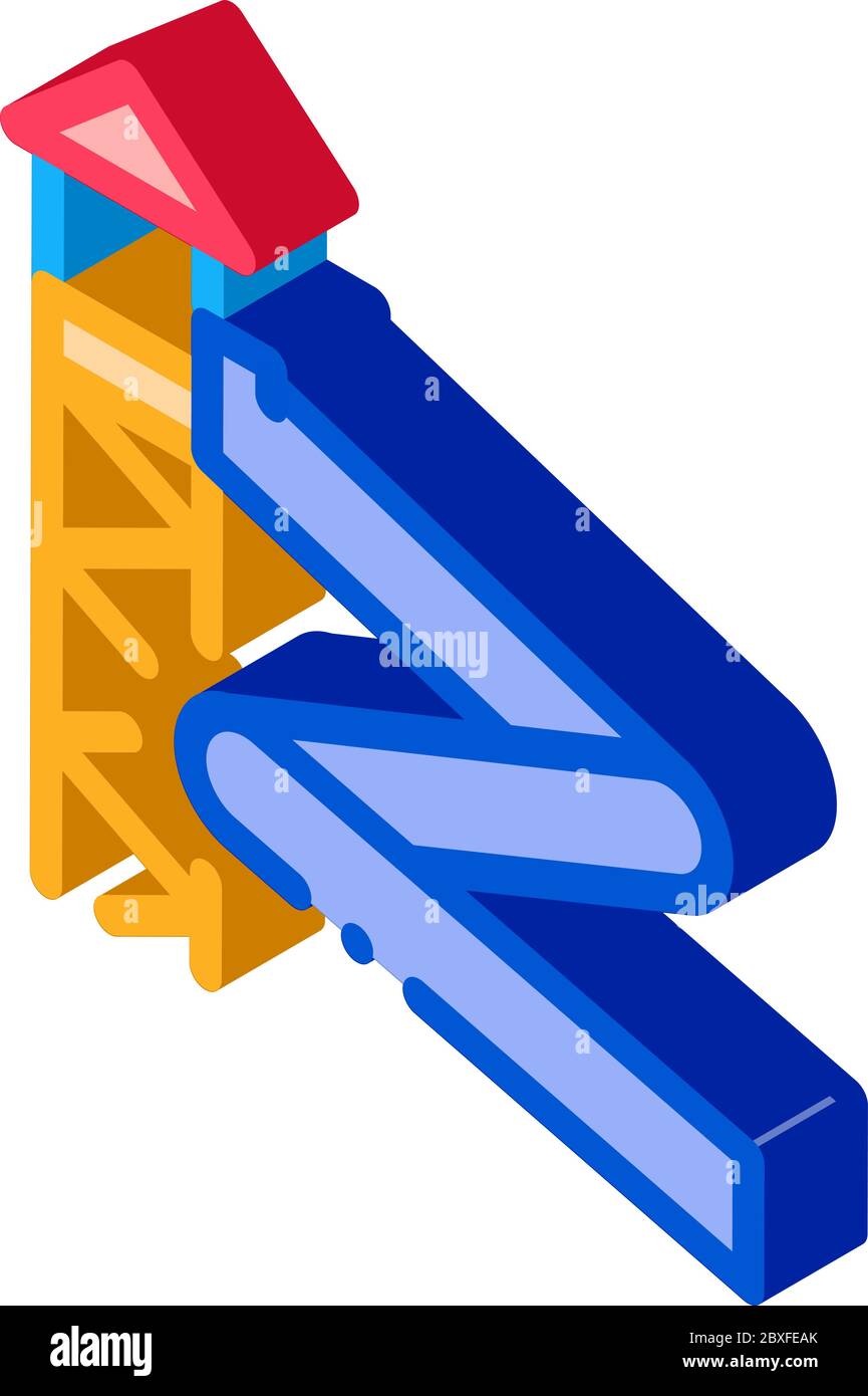 water slide isometric icon vector illustration Stock Vector Image & Art ...