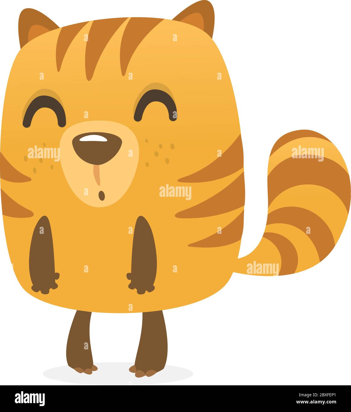 Happy marmot cartoon character. Forest animal vector illustration ...