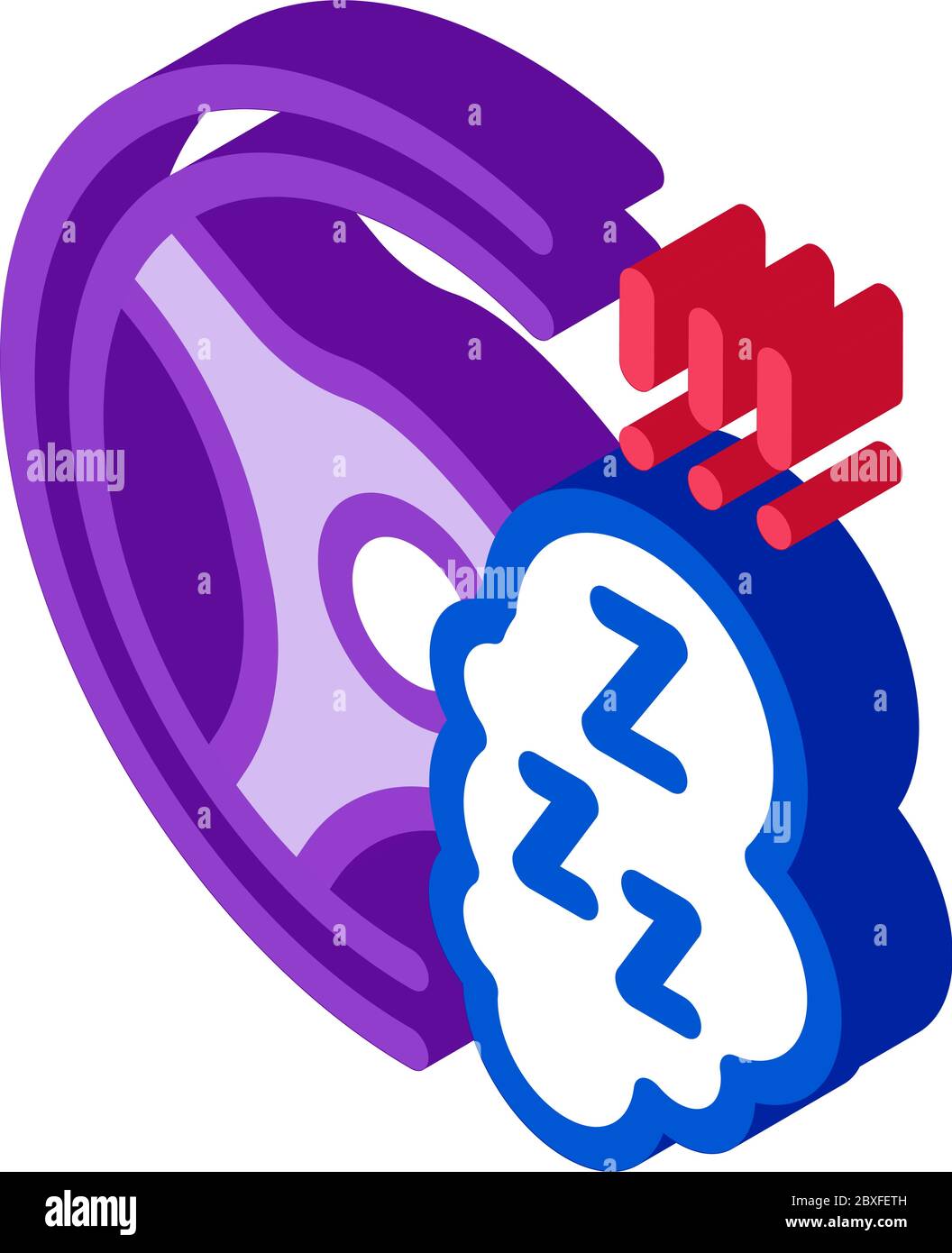 machine warning isometric icon vector illustration Stock Vector Image ...