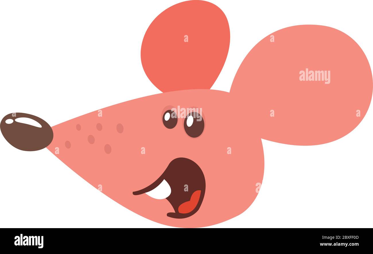 Cute cartoon mouse head icon. Vector illustration isolated Stock Vector ...