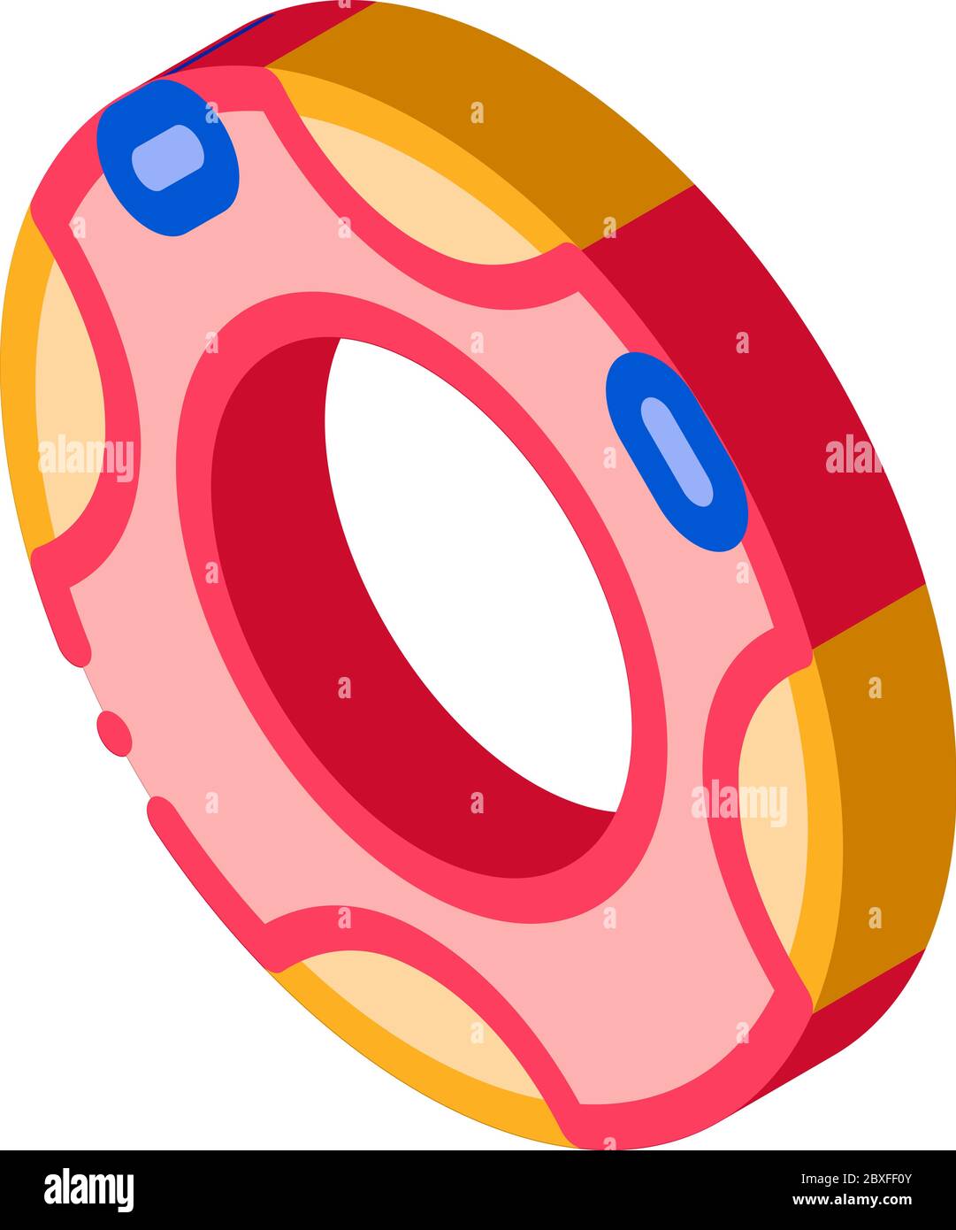 water rubber ring isometric icon vector illustration Stock Vector Image ...