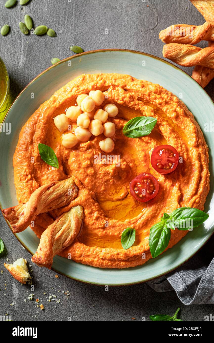 Hummus And Breadsticks High Resolution Stock Photography and Images - Alamy
