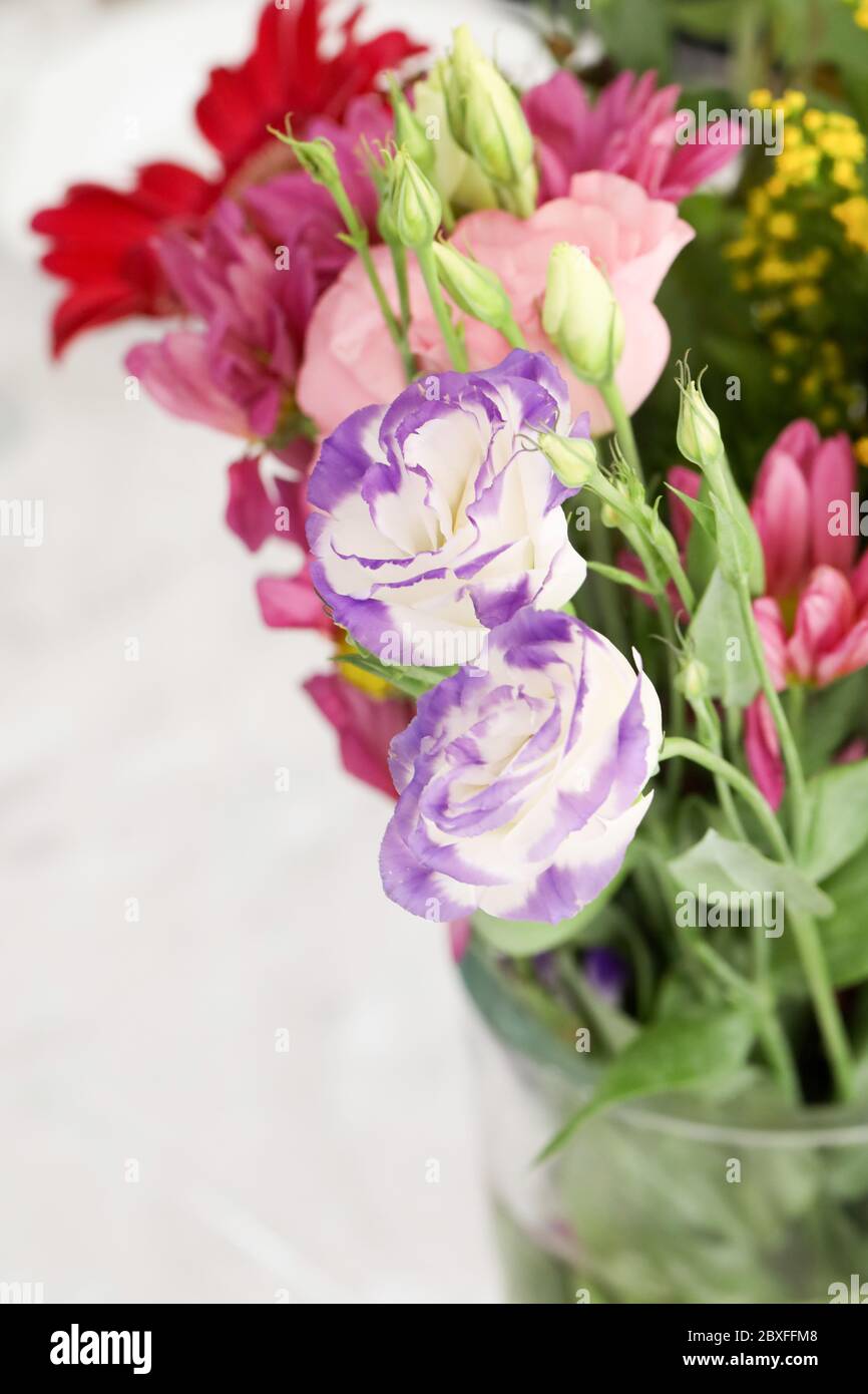 Colorful flowers in the vase Stock Photo - Alamy