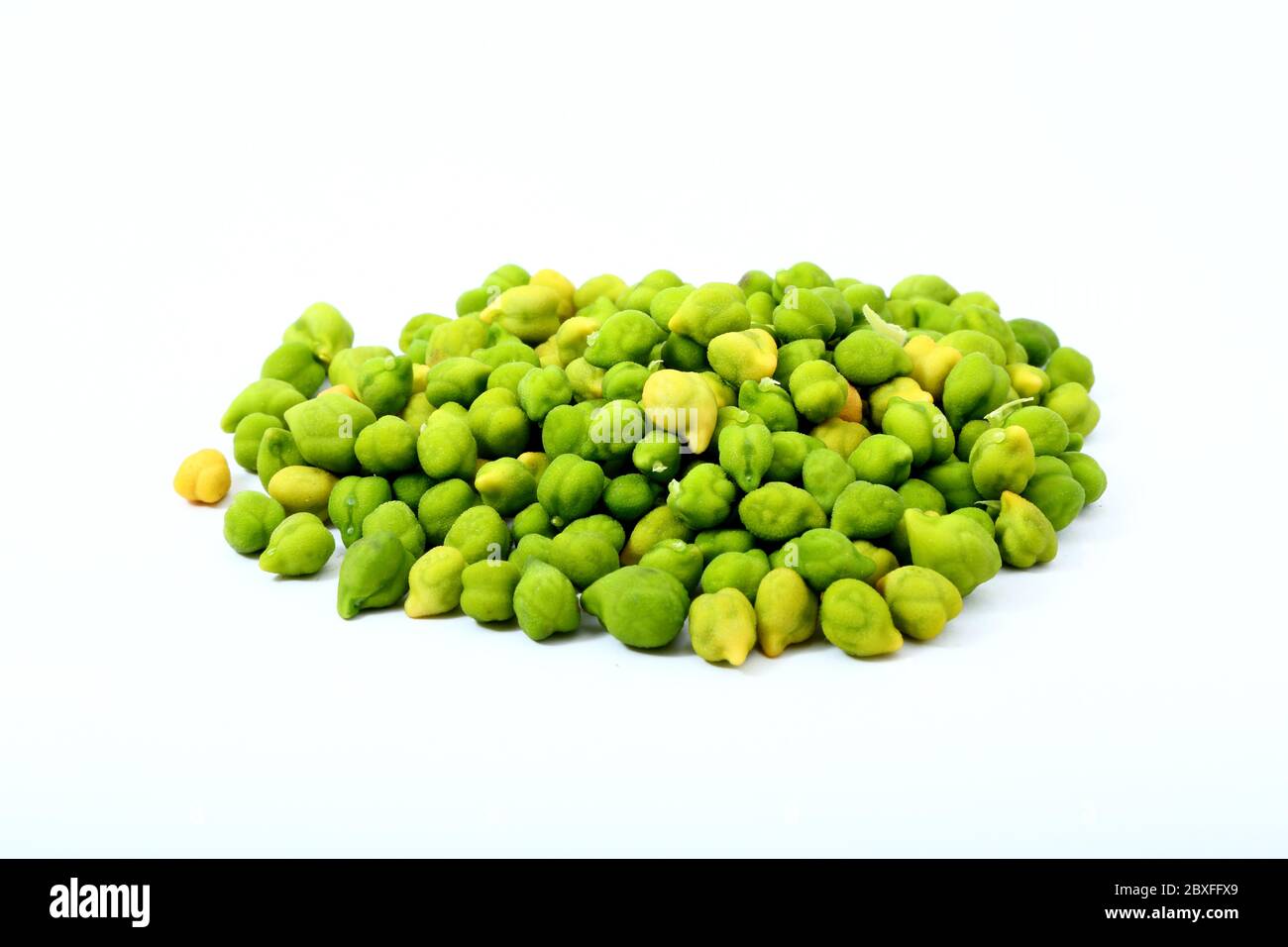 Fresh Green Chickpeas or Chick peas isolated on white background Stock ...