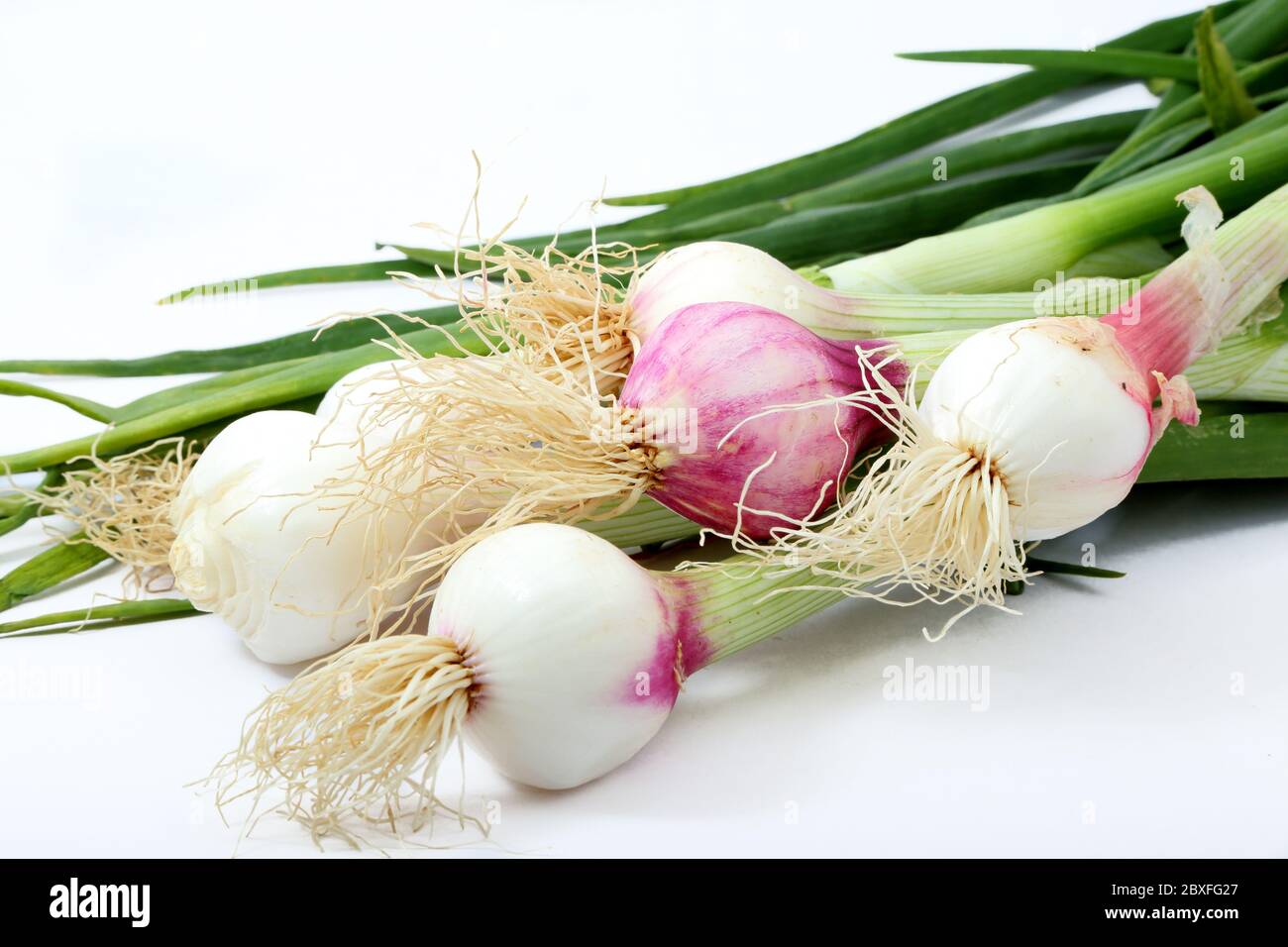 Vegetables: Spring Onion Isolated on White Background Stock Photo - Alamy