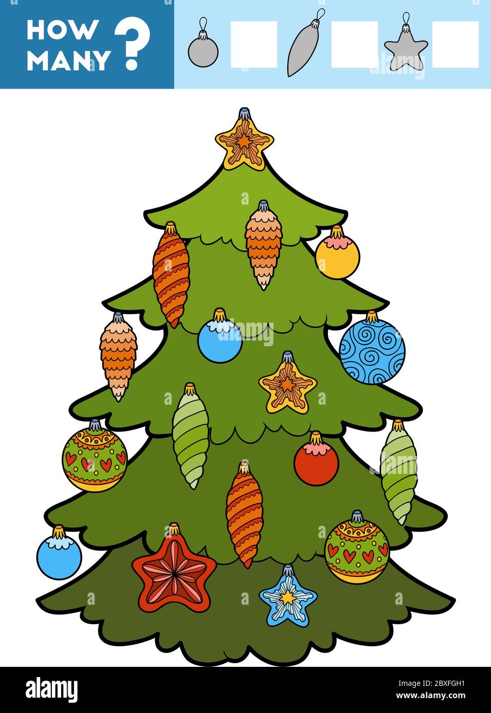 Counting Game for Preschool Children. Educational a mathematical game ...