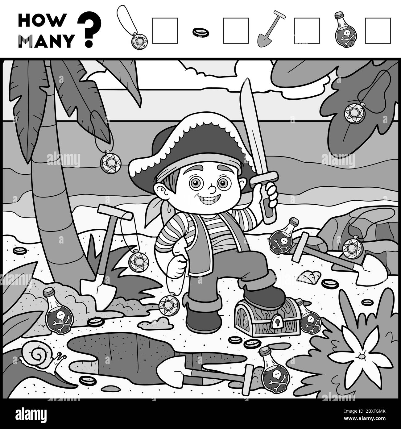 Counting Game for Preschool Children. Educational a mathematical game ...