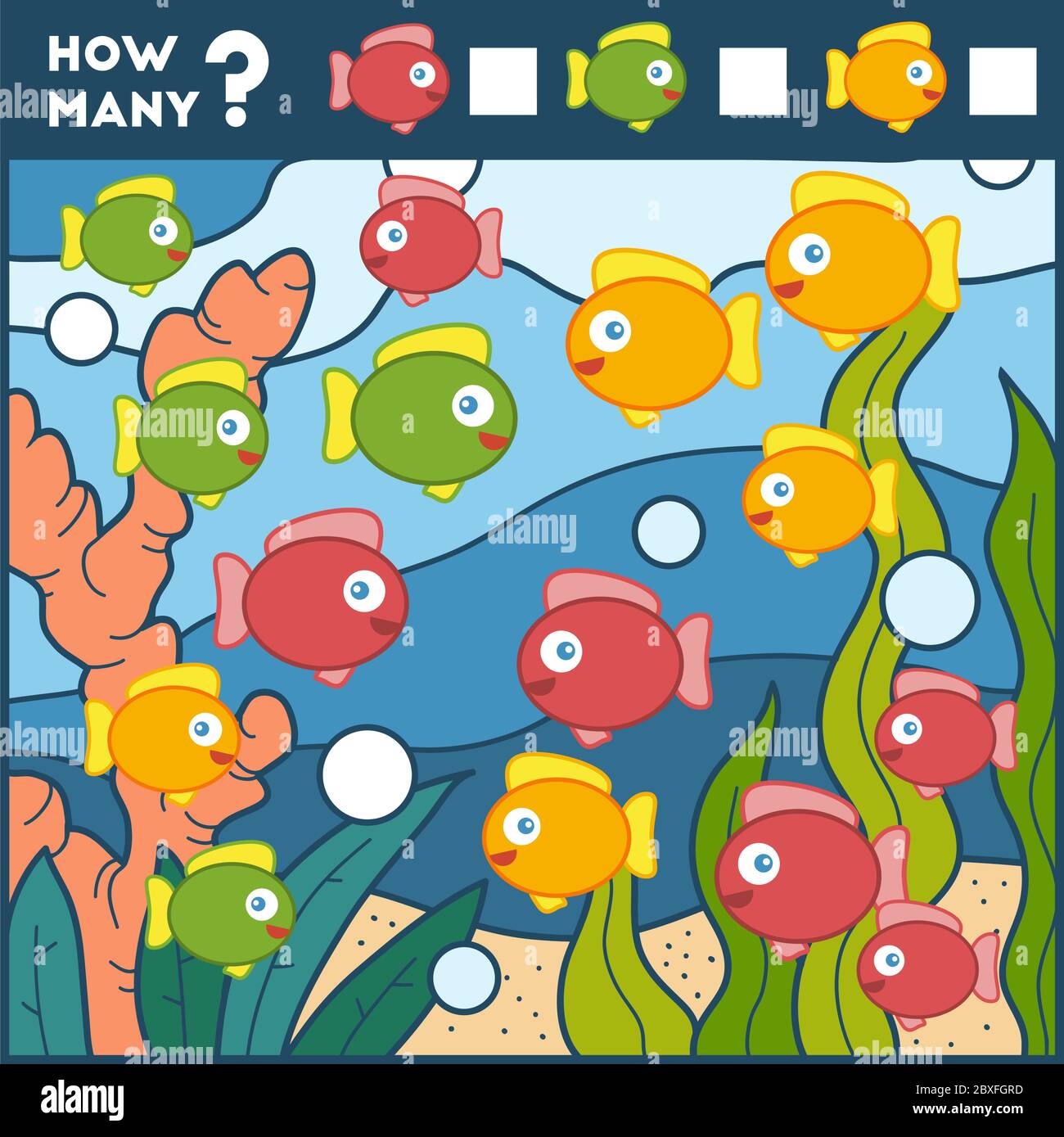 Counting Game for Preschool Children. Educational a mathematical game ...