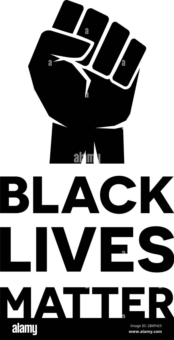 Black Lives Matter - Anti-racism motivation typography poster Stock ...