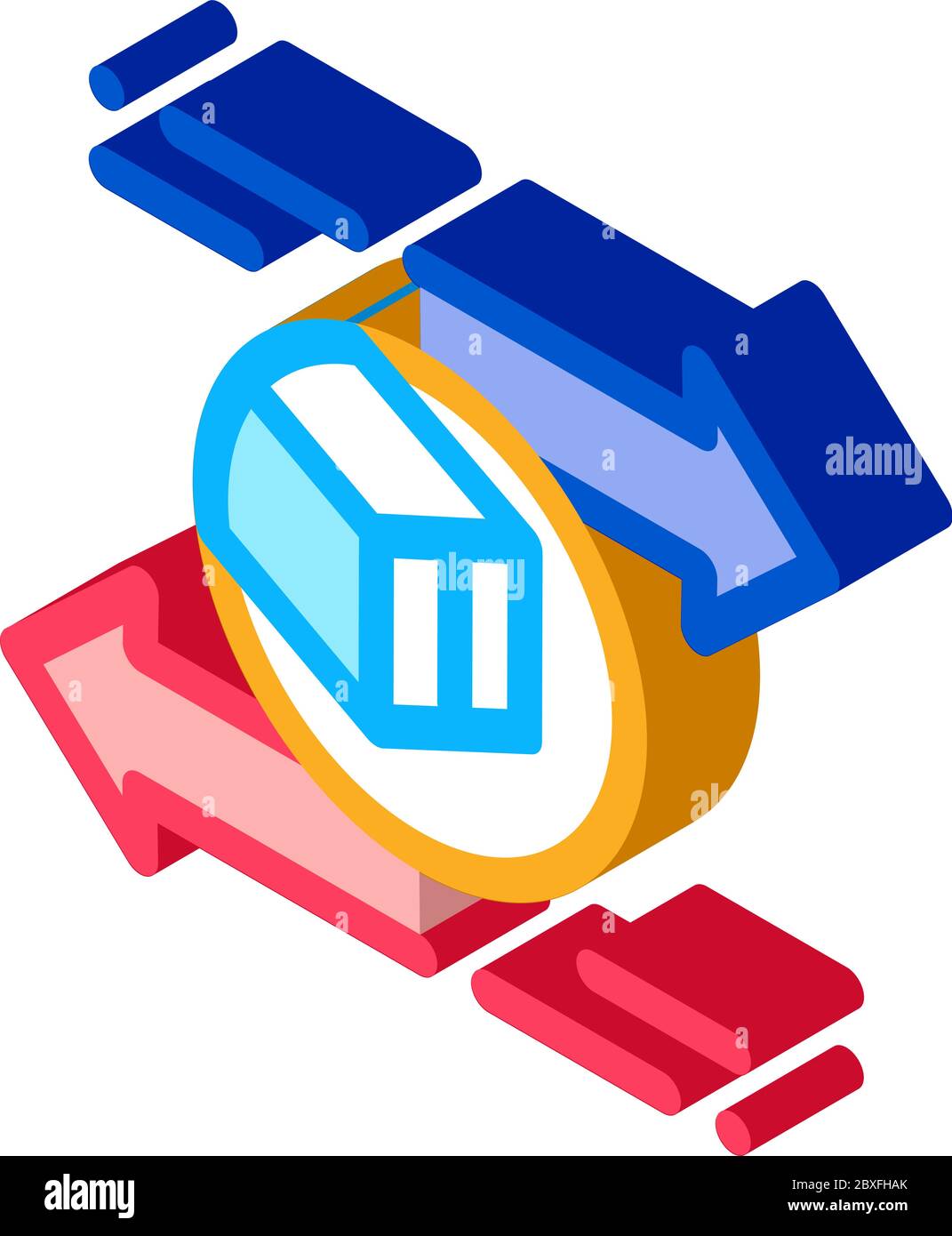 shipping and arrival isometric icon vector illustration Stock Vector ...