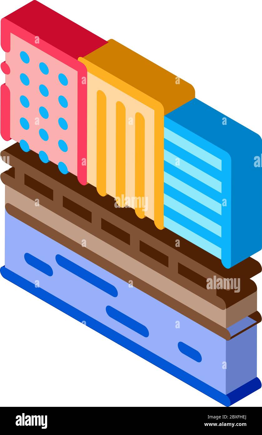 zigzag flowing river isometric icon vector illustration Stock Vector ...