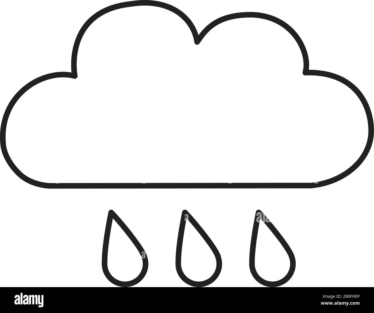Rain cloud icon vector line Cloud and rain icon eps 10 Stock Vector ...