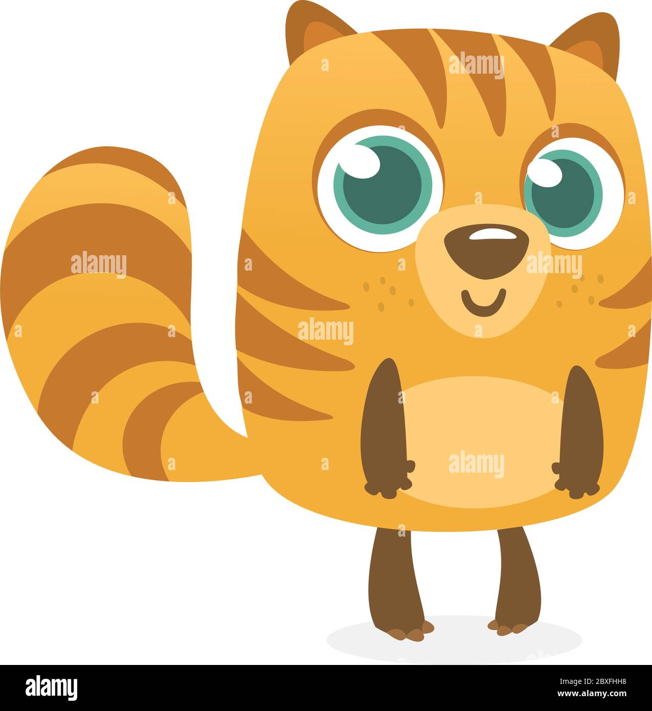 Happy woodchuck cartoon character. Forest animal vector illustration ...